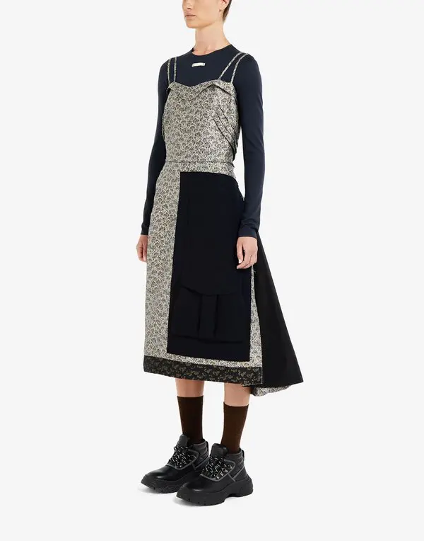MAISON MARGIELA Floral-embroidered A-line Dress