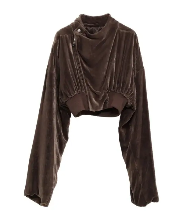 Rick Owens Cropped Flight Jacket - Black