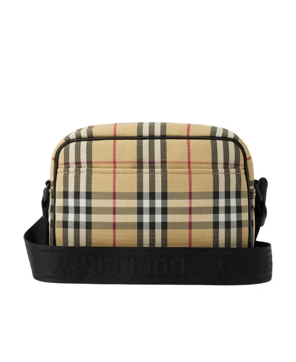 Burberry Check Pattern Logo Lettering Shoulder Bag