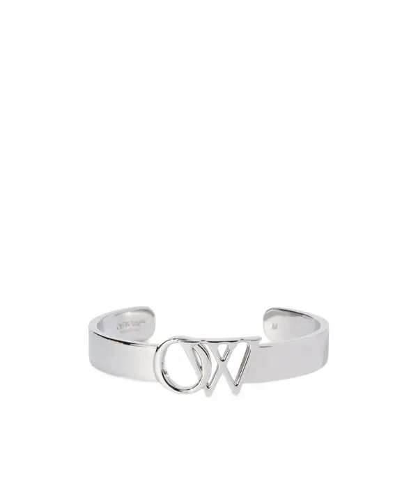 Off-White Logo Cuff Bracelet - White