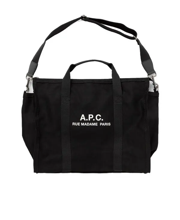 A.p.c. Logo Printed Tote Bag - Black