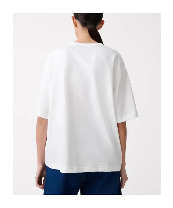 Studio Nicholson Crewneck T-shirt With Drop Shoulder - Optical White