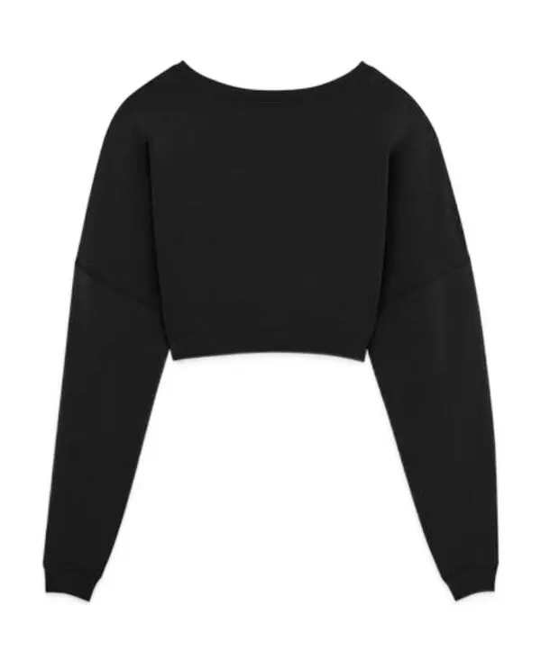 Saint Laurent Cropped Crewneck Sweatshirt
