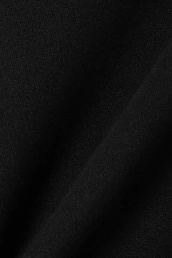 Saint Laurent Cropped Crewneck Sweatshirt - Black