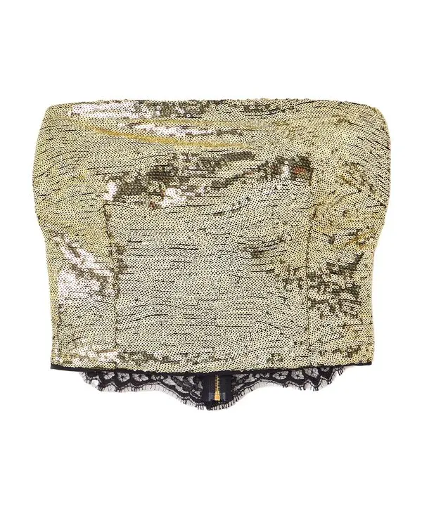 Dolce & Gabbana Embellished Strapless Top - Nude