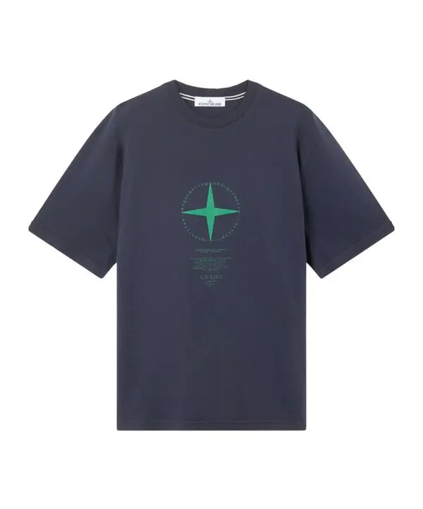 Stone Island Logo Printed Crewneck T-shirt