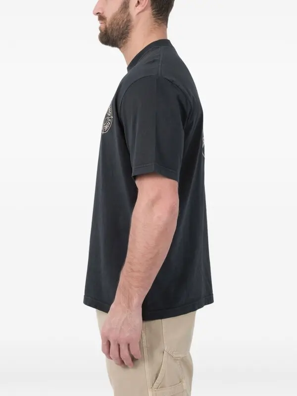 Stone Island Logo Printed Crewneck T-shirt