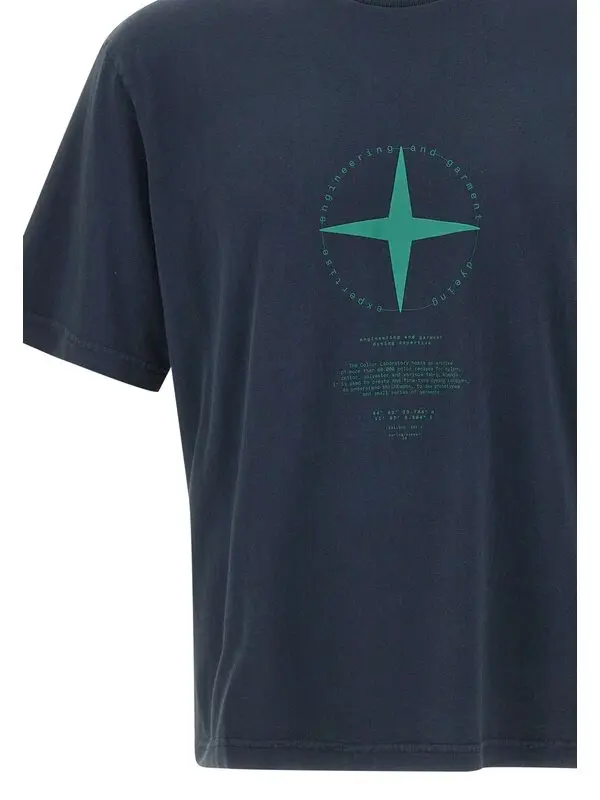 Stone Island Logo Printed Crewneck T-shirt