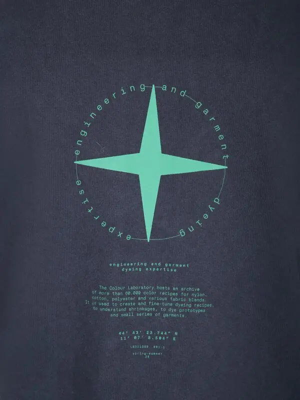 Stone Island Logo Printed Crewneck T-shirt