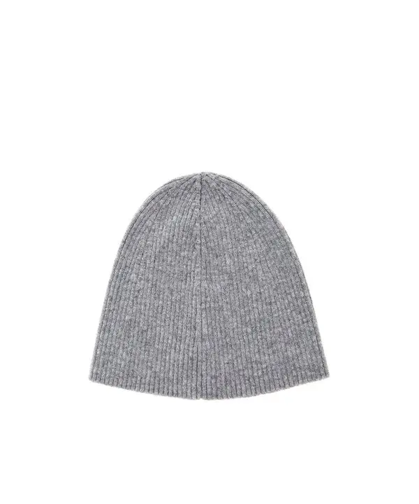 Saint Laurent Ribbed Beanie - Grey