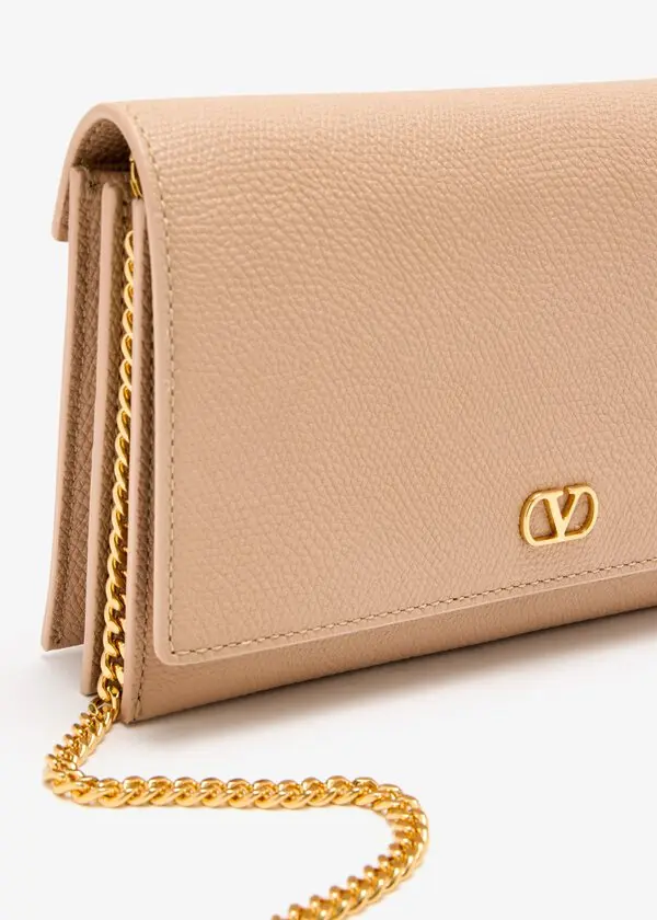 Valentino Garavani Vlogo Signature Mini Shoulder Bag - Nude