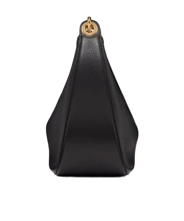 Valentino Garavani Vlogo Moon Zip-up Small Hobo Bag - Black