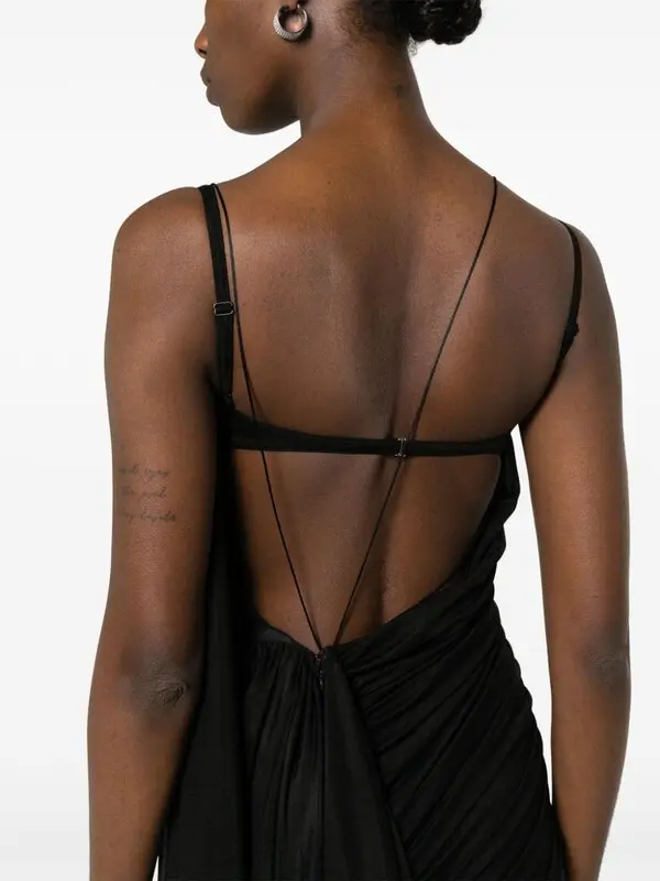 MUGLER Draped Asymmetrical Mini Dress