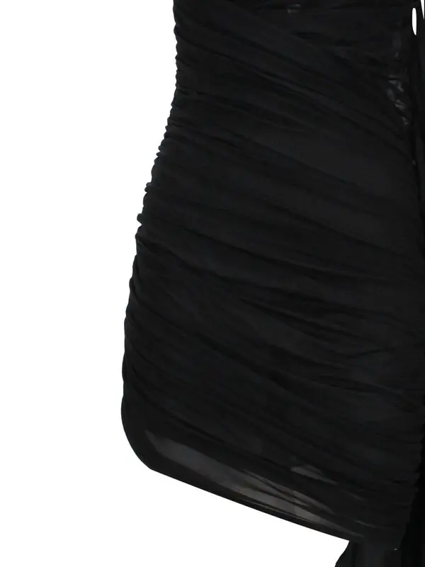 MUGLER Draped Asymmetrical Mini Dress