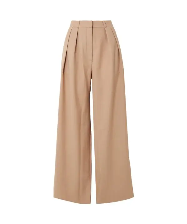 THE FRANKIE SHOP Tansy Pleated Wide-leg Trousers