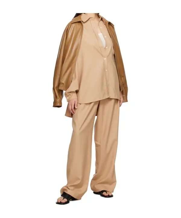 THE FRANKIE SHOP Tansy Pleated Wide-leg Trousers