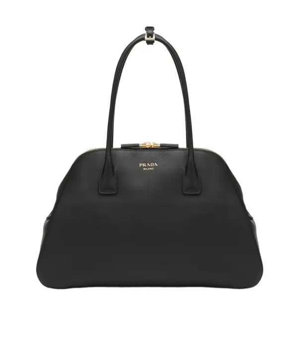 Prada Logo Detailed Zipped Tote Bag