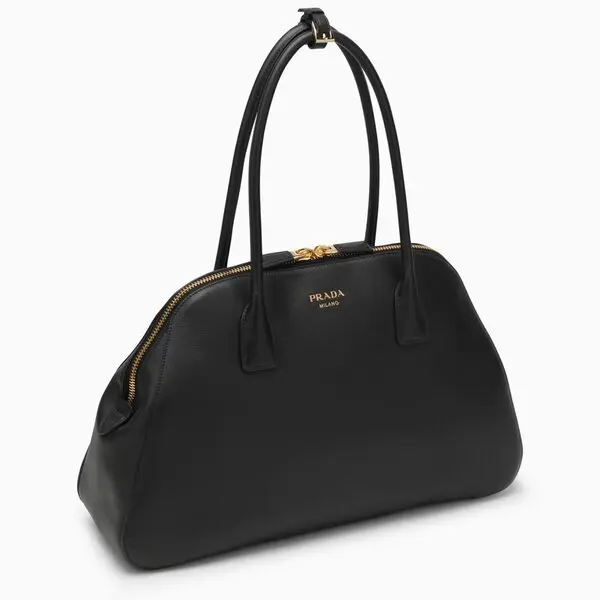 Prada Logo Detailed Zipped Tote Bag