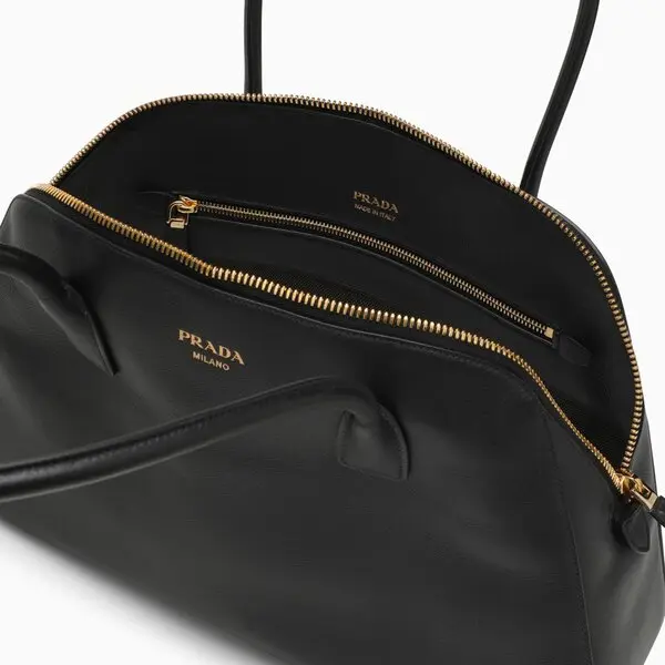 Prada Logo Detailed Zipped Tote Bag