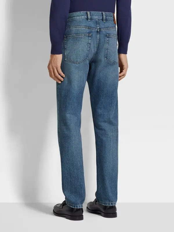 Zegna Roccia Washed Jeans - Blue