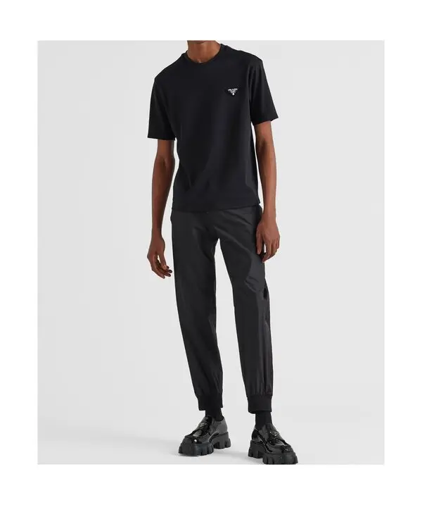 Prada Logo Detailed Crewneck T-shirt - Black