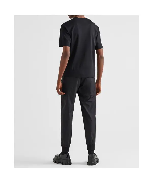 Prada Logo Detailed Crewneck T-shirt - Black
