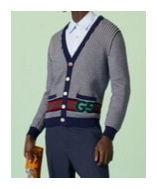 Gucci Logo Intarsia V-neck Cardigan