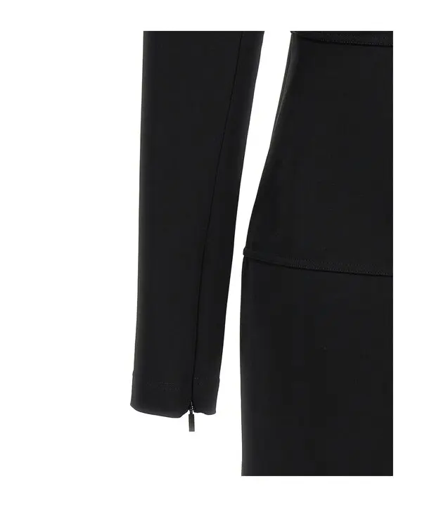 Fendi Techno V-neck Jersey Midi Dress