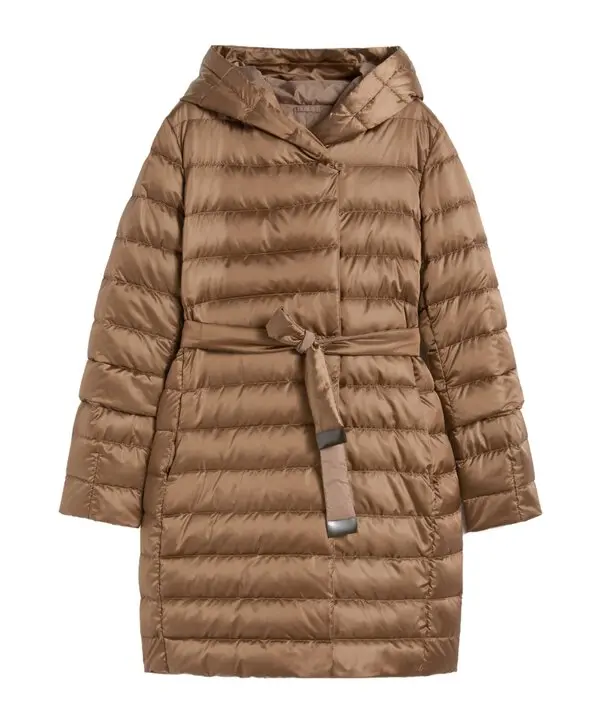 Max Mara Novef Quilted Down Coat - Brown