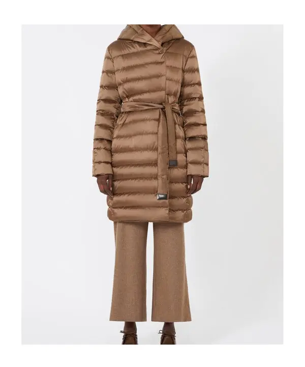 Max Mara Novef Quilted Down Coat - Brown
