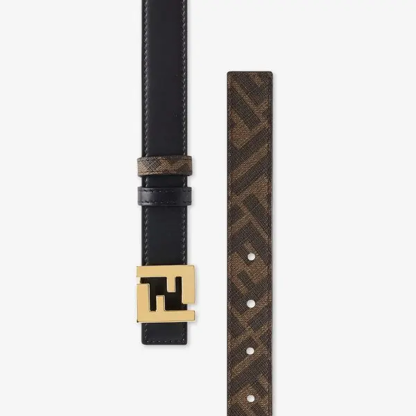 Fendi Reversible Ff Squared Belt - Black/brown