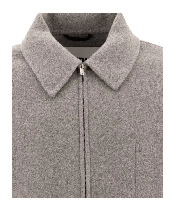 JIL SANDER Relaxed Fit Zip-up Jacket - Grey