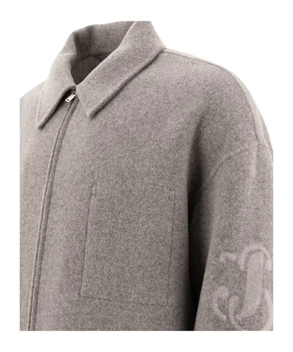 JIL SANDER Relaxed Fit Zip-up Jacket - Grey