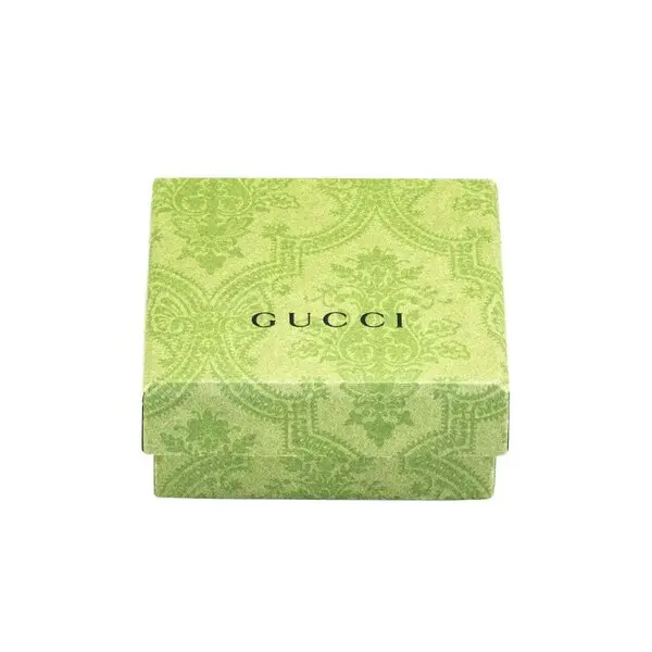 Gucci Sterling Silver Oval Necklace With Gg Motif