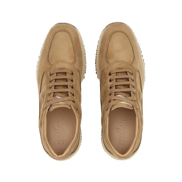 Hogan Interactive Lace-up Leather Sneakers - Brown