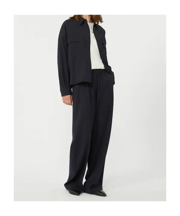 Max Mara Mallo Wool Trousers - Blue