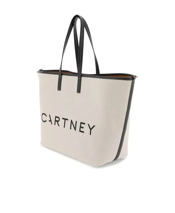 Stella McCartney Logo Printed Tote Bag - White