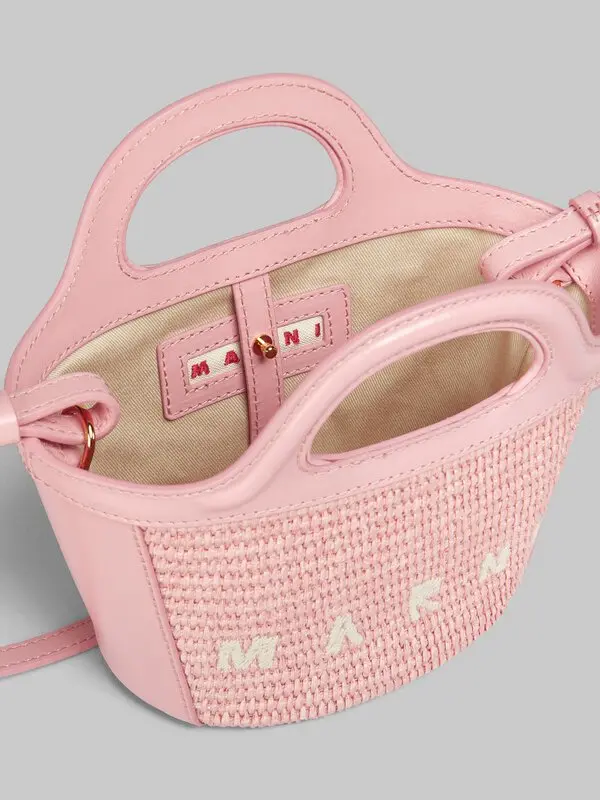 Marni Tropicalia Logo Embroidered Micro Tote Bag - Pink