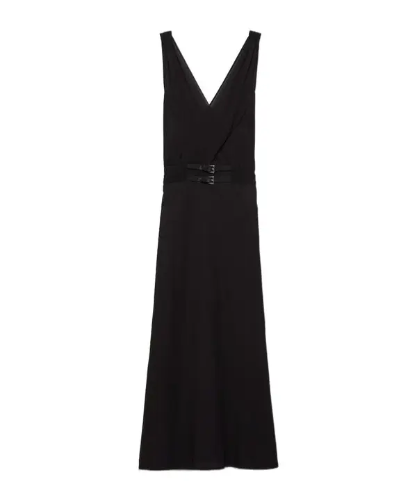 Prada Sablé V-neck Dress
