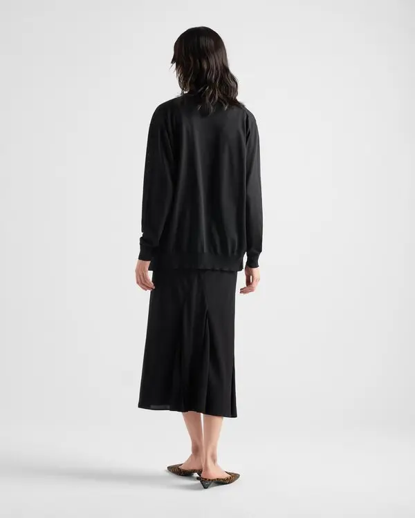 Prada Sablé V-neck Dress
