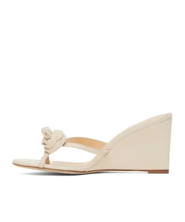 Magda Butrym Wedge Sandals With Floral Applique