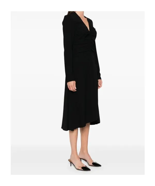 N.21 Long Sleeved V-neck Dress With Pendant Detail