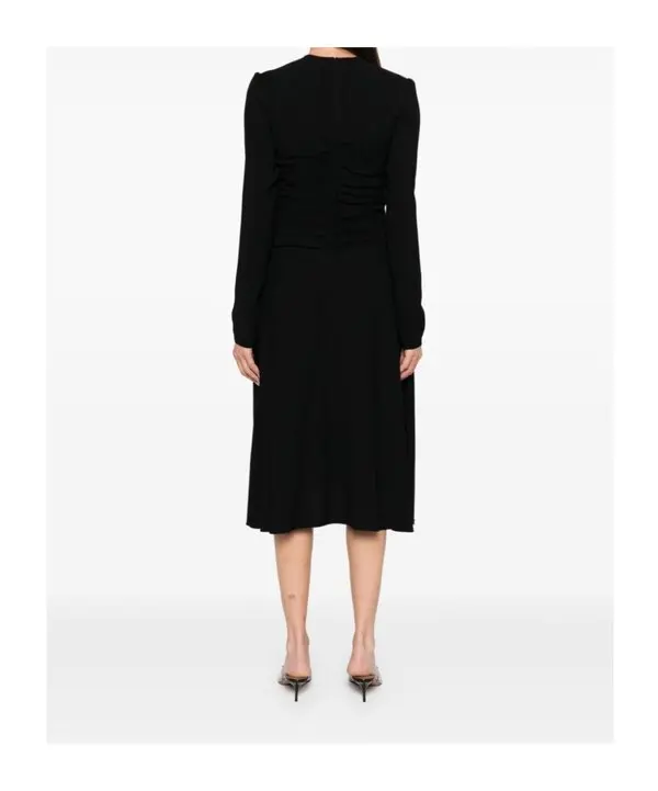 N.21 Long Sleeved V-neck Dress With Pendant Detail
