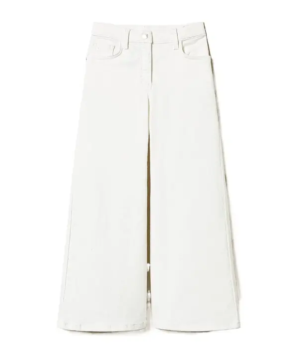 TWINSET Wide Leg Jeans - White