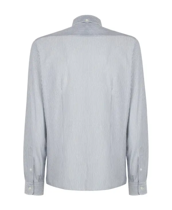 Brunello Cucinelli Striped Button-up Shirt - Gray