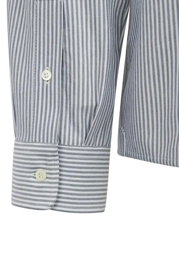 Brunello Cucinelli Striped Button-up Shirt - Gray