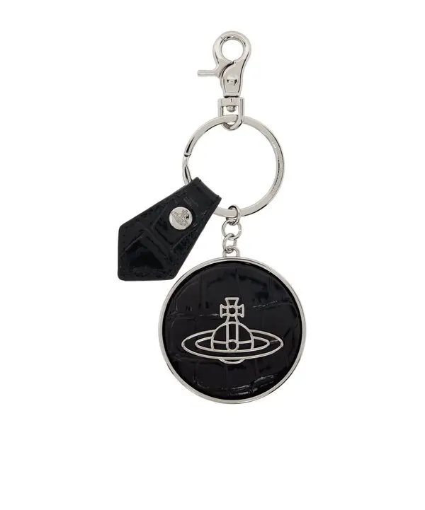 VIVIENNE WESTWOOD Logo Charm Keychain - Black