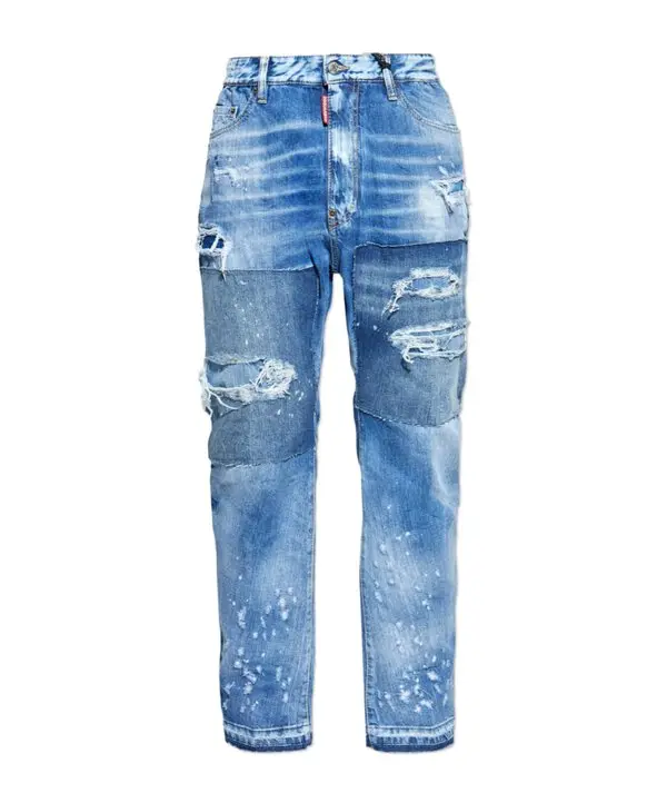 Dsquared2 Distressed Straight-leg Jeans