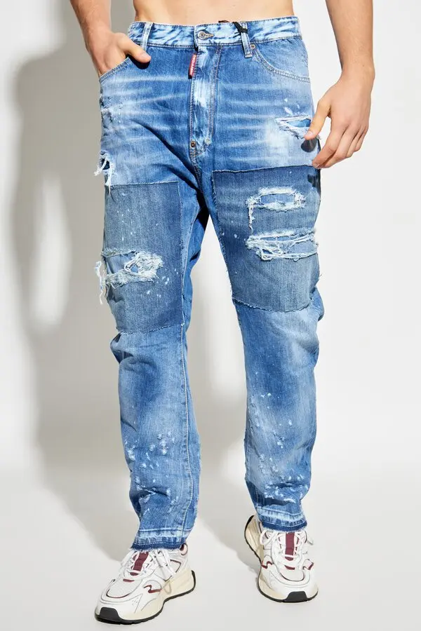 Dsquared2 Distressed Straight-leg Jeans
