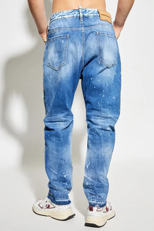Dsquared2 Distressed Straight-leg Jeans